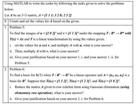 Solved Using Matlab To Write The Codes By Following The