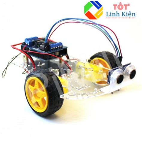 Mua Kèm code Bộ xe Robot thông minh tránh vật cản DIY Arduino Uno