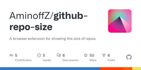 Github Aminoffzgithub Repo Size A Browser Extension For Showing The