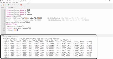 Micropython Esp32 With Mpu 6050 Accelerometer Gyroscope And