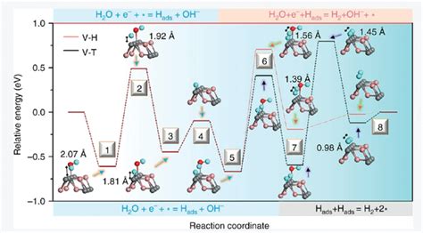 Schematic Configuration Coordinate Diagrams For Catalytic Her Reaction