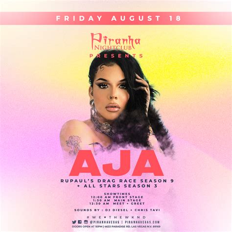 Buy Tickets To Piranha Presents Aja From Rupauls Drag Race In Las Vegas