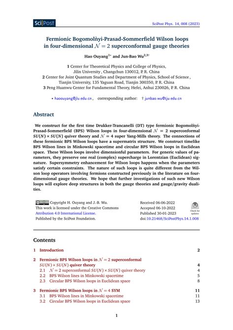 Pdf Fermionic Bogomolǹyi Prasad Sommerfield Wilson Loops In Four