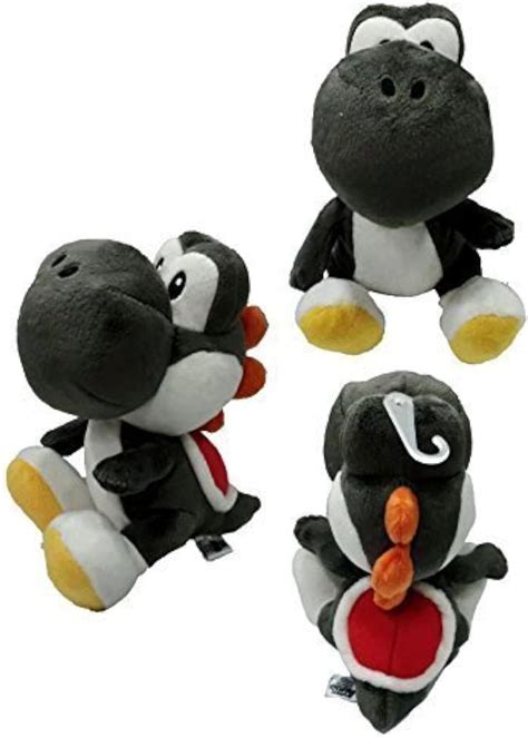 Super Mario Series 7 Black Yoshi Plush Amazon Es Juguetes Y Juegos