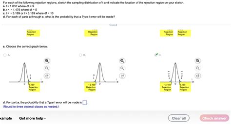 Solved For Each Of The Following Rejection Regions Sketch