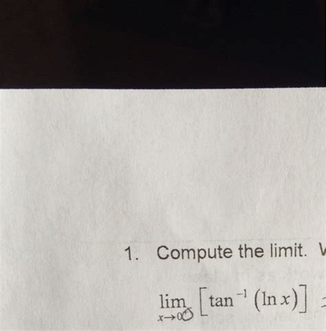 solved compute the limit lim x rightarrow infinity