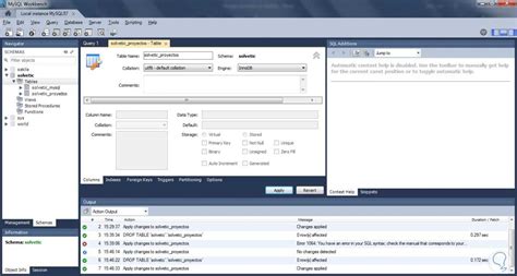Cómo crear alterar y modificar tablas en MySQL server Solvetic