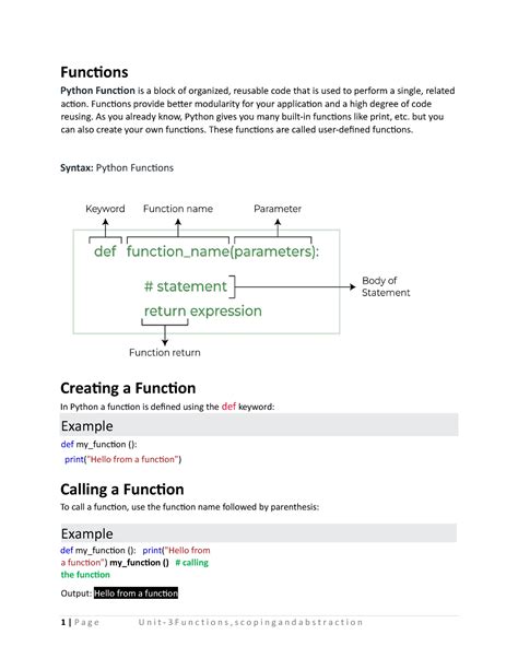 Python 2 Notes For Networking Functions Python Function Is A Block