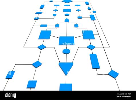 Business Flowchart In Blue Business Flowchart In Blue Step By Step