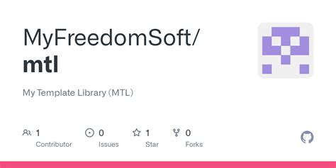 Github Myfreedomsoft Mtl My Template Library Mtl
