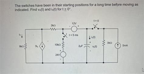Solved The Switches Have Been In Their Starting Positions For A