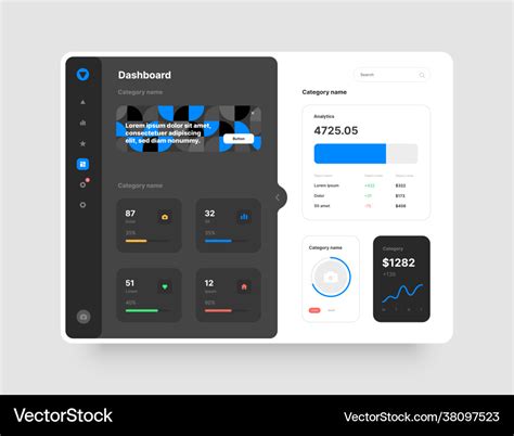 Wireframes Screens Dashboard Ui And Ux Kit Design Vector Image