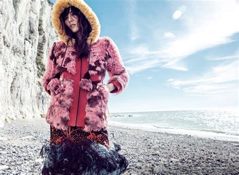 Liu Wen Models Colorful Fall Furs For Elle China