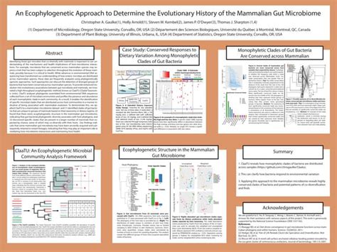 An Ecophylogenetic Approach To Determine The Evolutionary History Of The Mammalian Gut