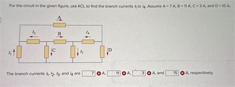 solved for the circuit in the given figure use kcl to find
