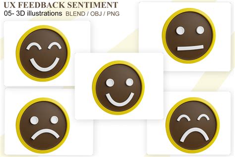 Premium Ux Feedback Sentiment 3d Illustration Pack From Sign And Symbols
