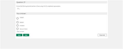 Solved Question Convert The Following Decimal Numbers On Chegg
