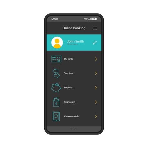 Premium Vector Mobile Banking Smartphone App Interface Vector Template