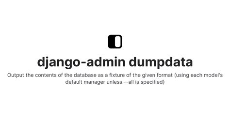 Django Admin Dumpdata Applabel Fig