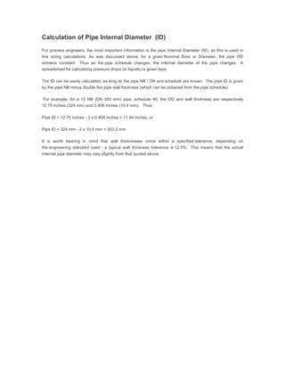 Standard Pipe Size PDF