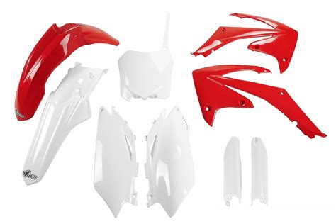 Kit Plastique Honda Crf 250r 2010 2013 Crf 450r 2009 2012 Rouge Et Blanc Origine Ufo