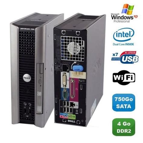 Ultra Mini Pc Dell Optiplex Usff Dual Core E Go Ddr Go Wifi Xp Pro Cdiscount