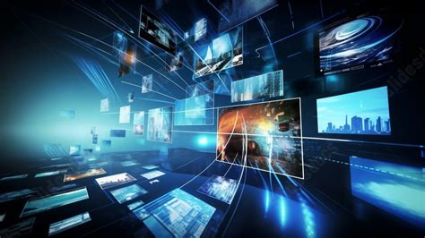 Data Technology Blue Abstract Business Glow Powerpoint Background For