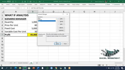 Learn Scenario Manager In An Easy Way Microsoft Excel Learn Scenario Manager In An Easy Way