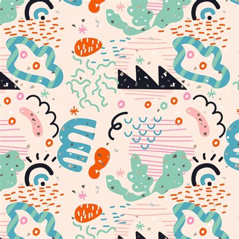 Free Vector Abstract Shapes Seamless Pattern