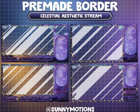 Animated Twitch Stream Package Overlay Celestial Room Etsy