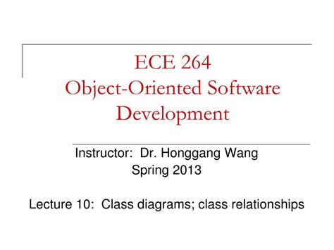 ppt ece 264 object oriented software development powerpoint