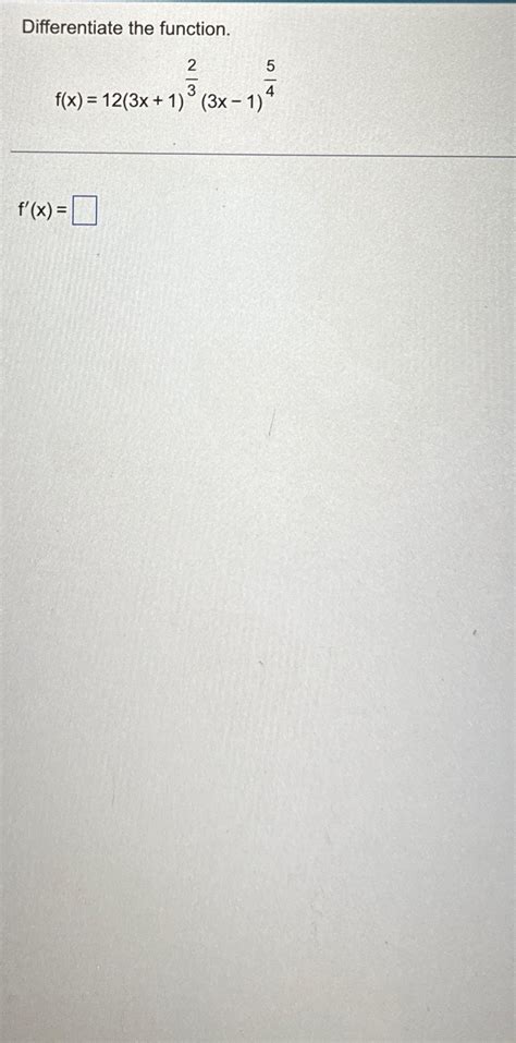 Solved Differentiate The Chegg