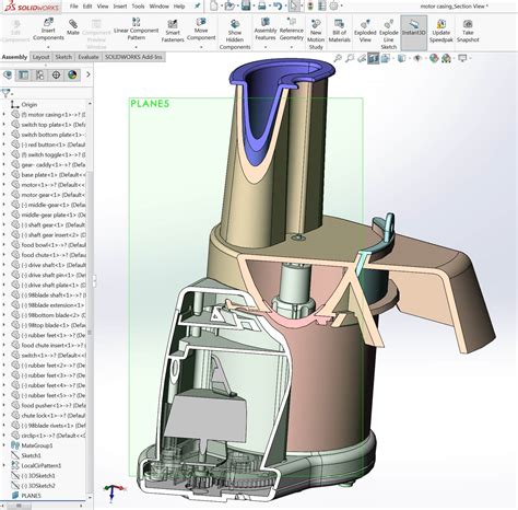 Customized Solidworks Section View Using Parallel To Screen Planes