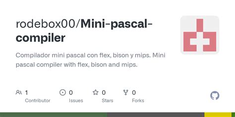 Github Rodebox Mini Pascal Compiler Compilador Mini Pascal Con Flex Bison Y Mips Mini