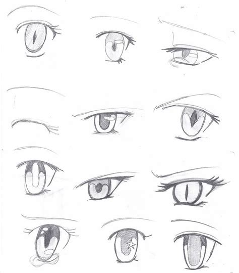 Глаза аниме девушек поэтапно как рисовать
