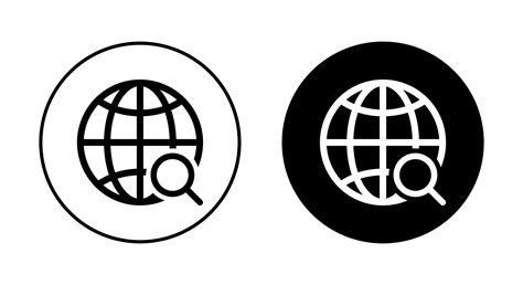 Web Search Icon Vector Isolated On Circle Background Vector Art At Vecteezy