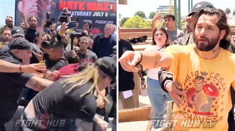 Ufc Icon Jorge Masvidal In Massive Brawl As Nate Diaz Feud Explodes Before Boxing Fight Gold