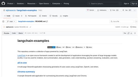 Github Langchain Examples Featuresalternatives Toolerific