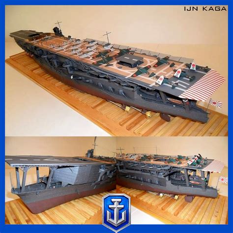 Paper Model Of The Imperial Japanese Navy Aircraft Carrier Ijn Kaga