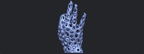 3d Printed Voronoi Hand By Miketon Mike Pinshape
