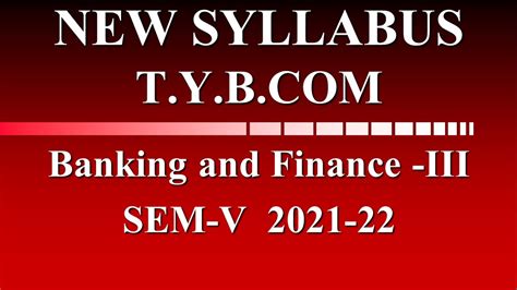 Banking And Finance Iii New Syllabus Sppu Tybcom Sem V