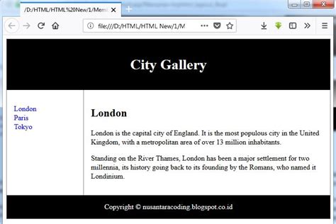 Belajar HTML Part 21 Membuat Layout Elements Dengan HTML