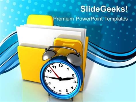 Folder And Clock Business PowerPoint Templates And PowerPoint Themes