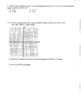 Coordinate Proof Review Editable Lesson And Homework With Keys TPT