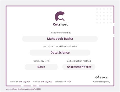 Datascience Cutshort Fresher Firstdatasciencecertification
