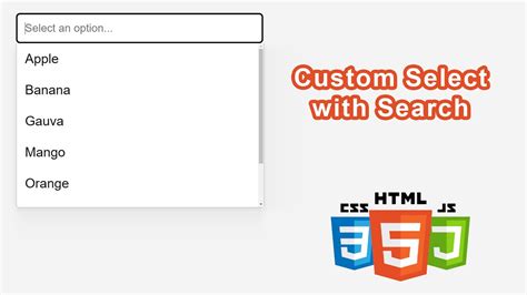 Custom Select Dropdown With Search Functionality Using HTML CSS And JavaScript ASMR Frontend