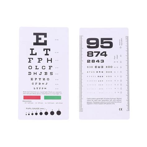 The List Standard Eye Test Chart Eyesight Testing Wall Visual Exam Pendant E Wsp Eur 3 89