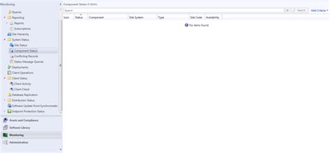 SCCM 2012 Component Status Showing No Items Found Windows Spiceworks Community