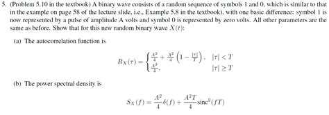Solved 5 Problem 510 In The Textbook A Binary Wave