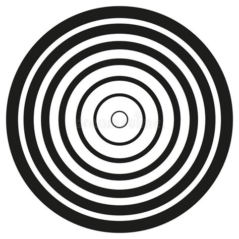 Concentric Circles Design Minimal Geometric Rings Modern Abstract Vector Circular Target
